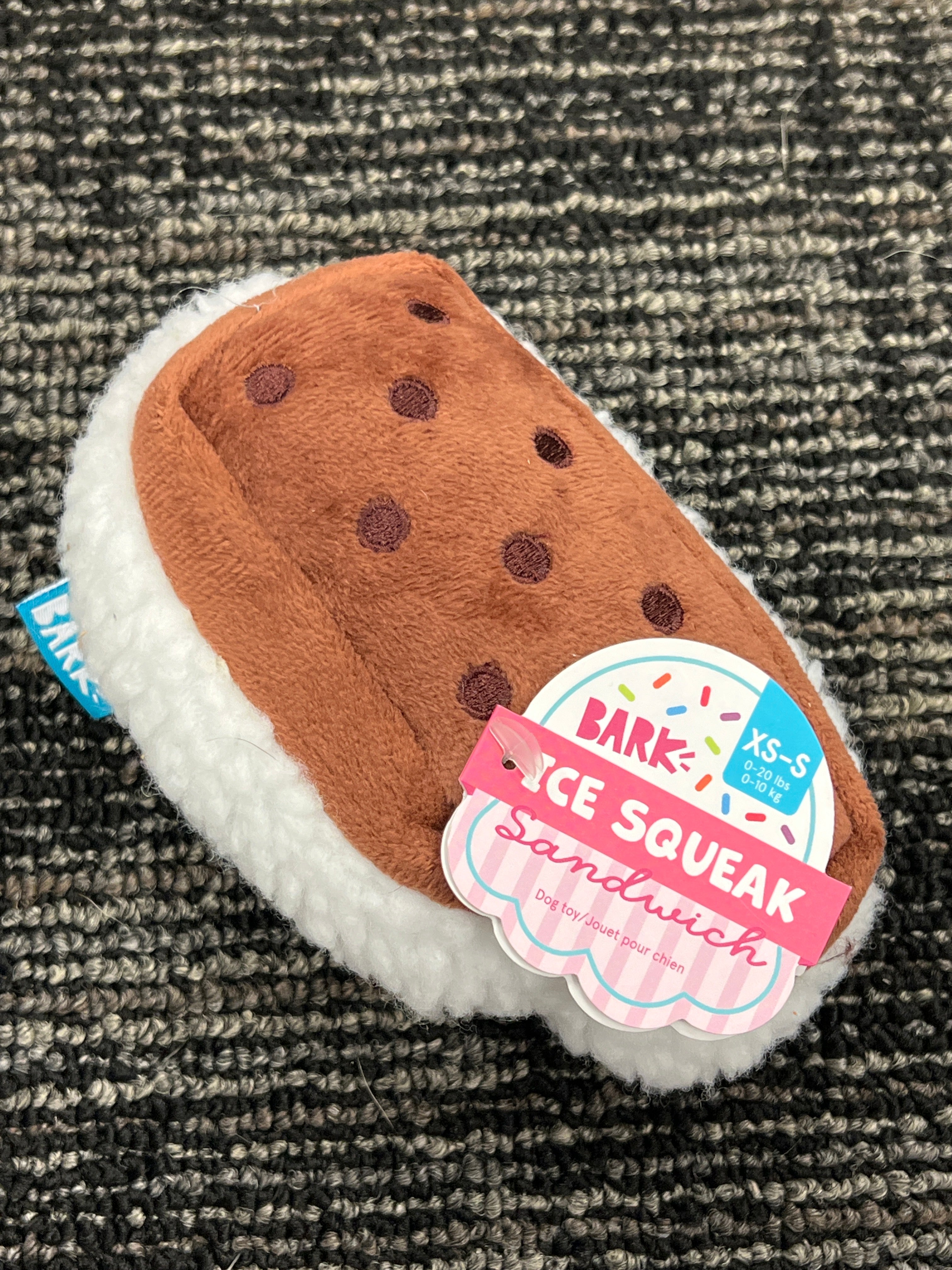 Bark Ice Squeak Sandwich xs-s dog toy – Lucky Dog Rescue